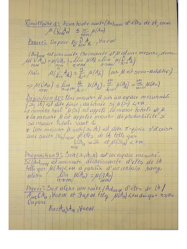 Mesure Et Intégration | PDF