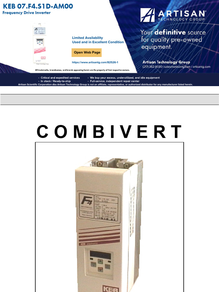 Combivert F4 S ApplicationManual1 | PDF | Parameter (Computer Programming) | Power Inverter