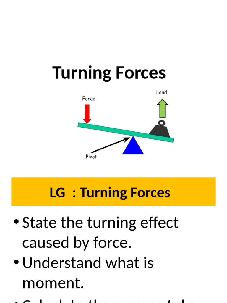 Moments Turning Forces | PDF | Force | Lever