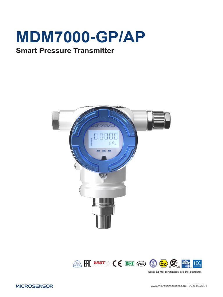 MDM7000 GP AP Smart Gauge Absolute Pressure Transmitter | PDF ...