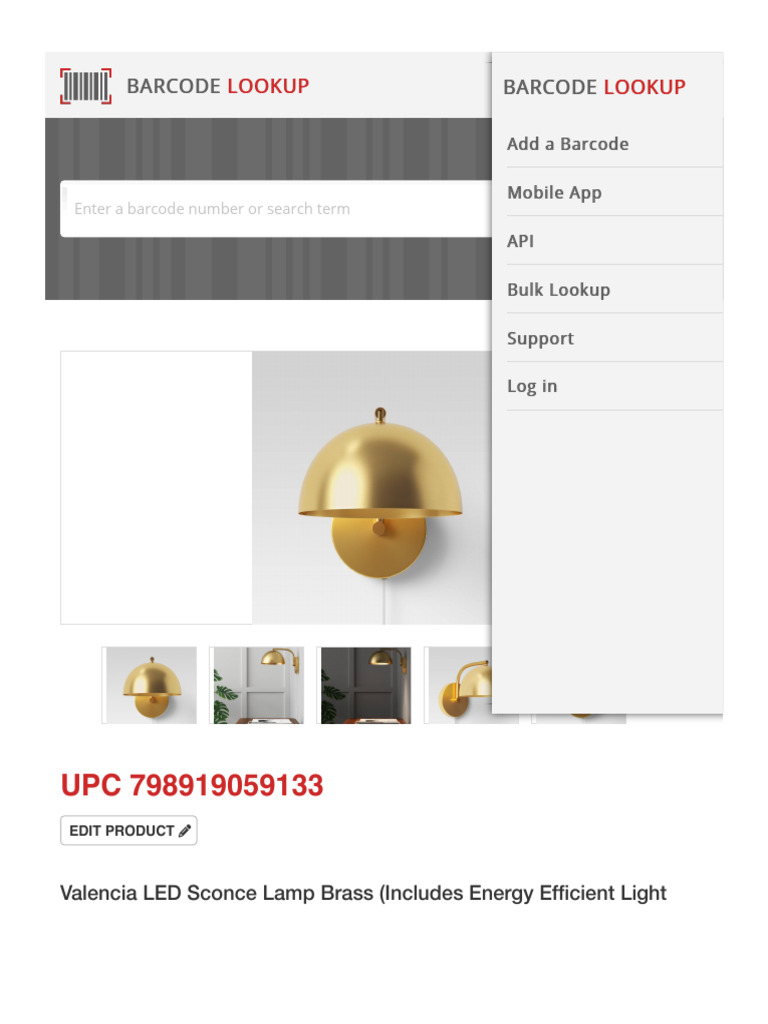 UPC 798919059133 | Barcode Lookup | PDF | Computer Data | Light