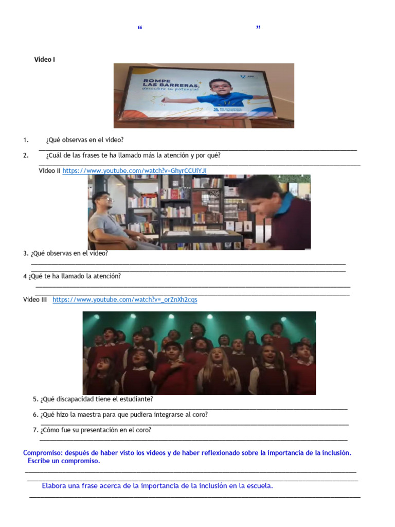22 Ficha w Educación Inclusiva | PDF