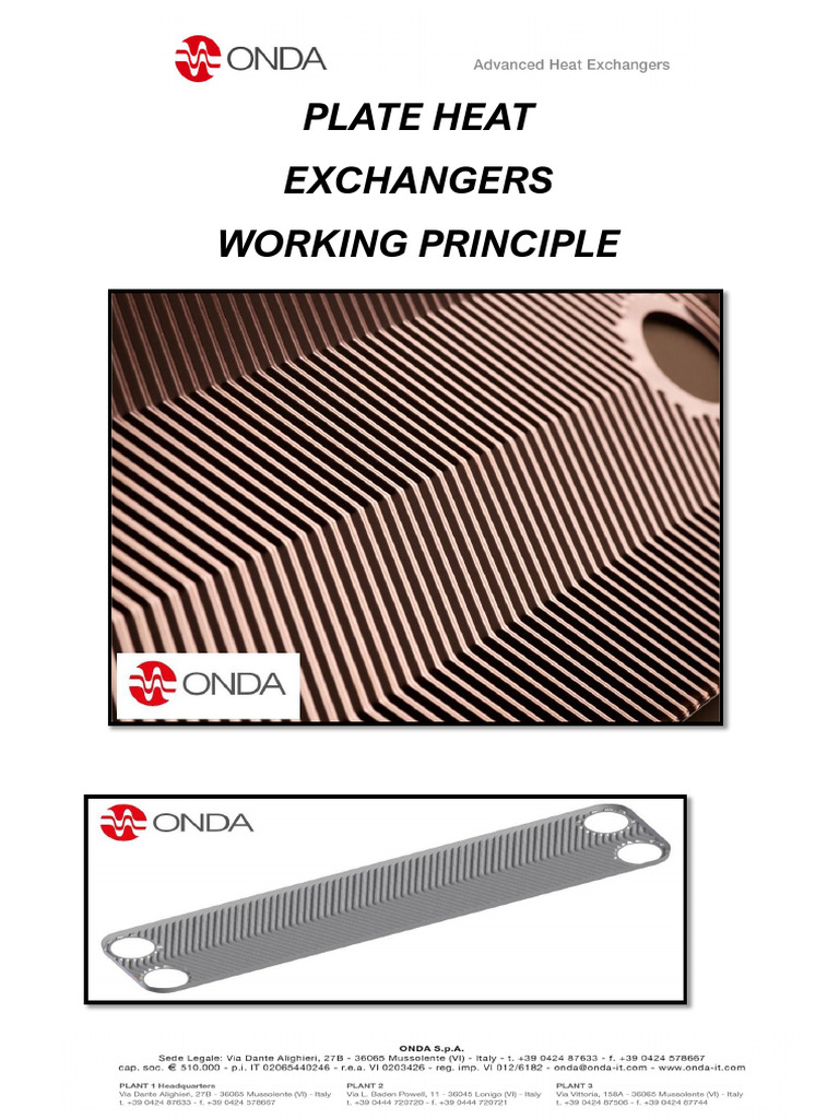 Plate Heat Exchangers Working Principle | PDF | Heat Exchanger ...