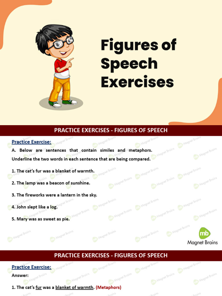41_English Grammar - Figures of Speech - (Practice Exercise) | PDF ...