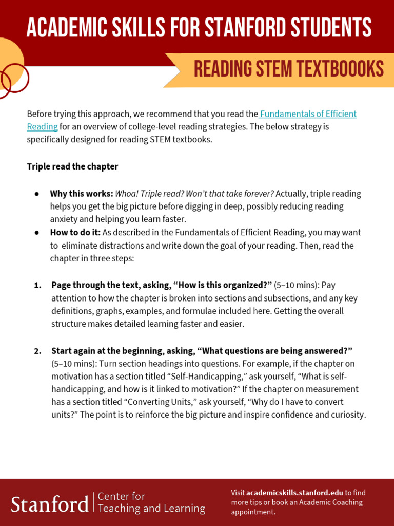Reading STEM Textbooks | PDF | Learning | Goal