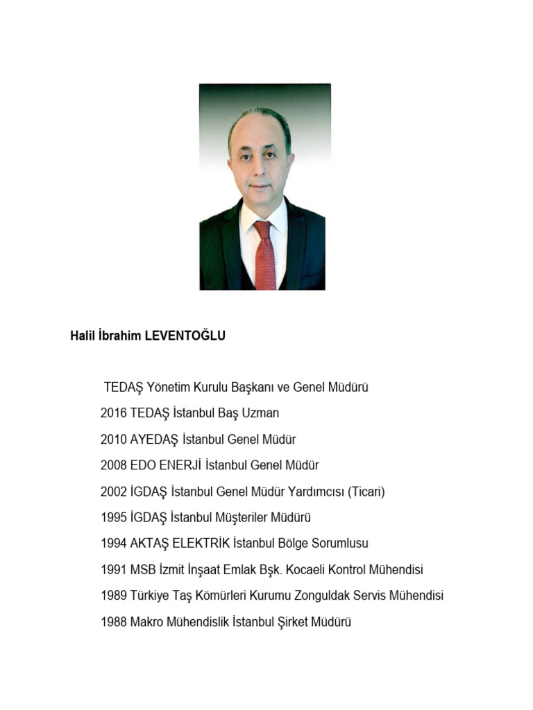 Halil Ibrahim Leventoglu Ozgecmis | PDF