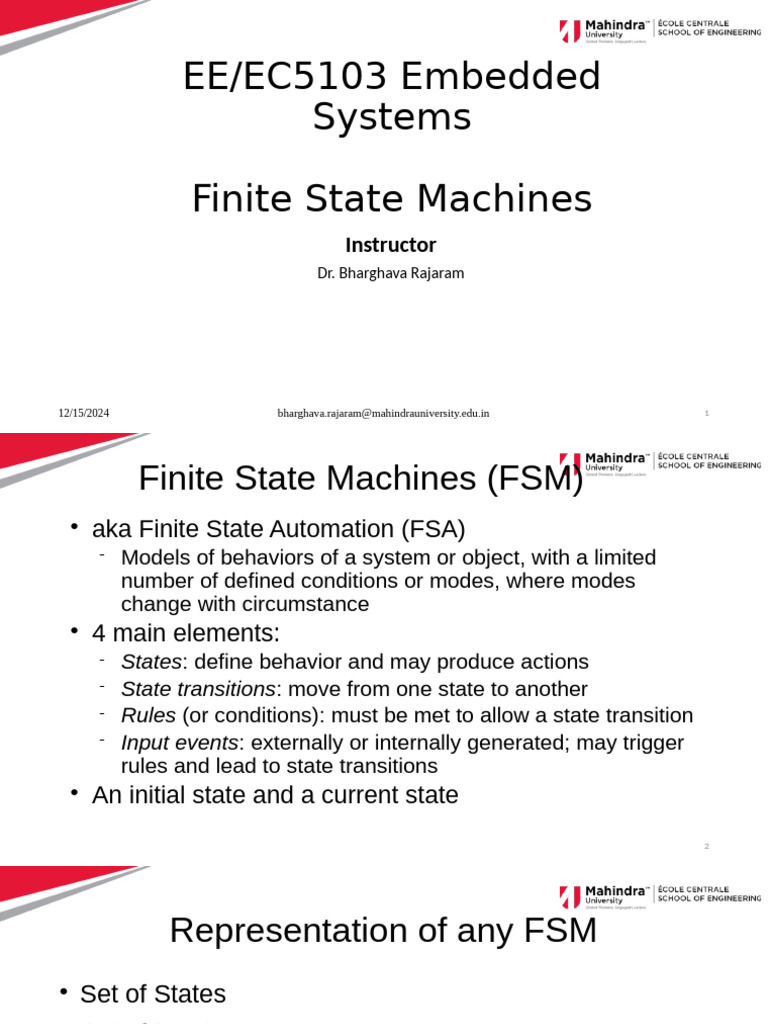1.Finite_State_Machines | PDF | Software Engineering | Models Of Computation