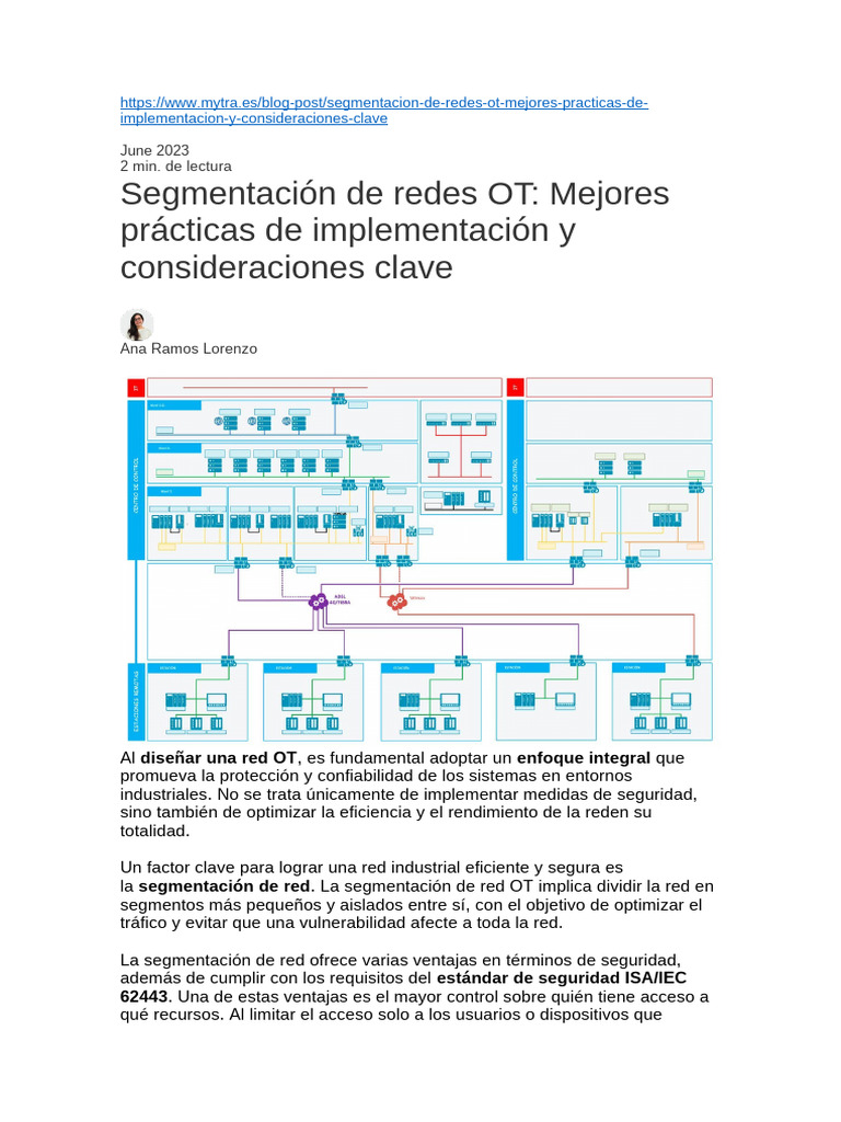 Segmentación de Redes OT: Mejores Prácticas de Implementación y ...