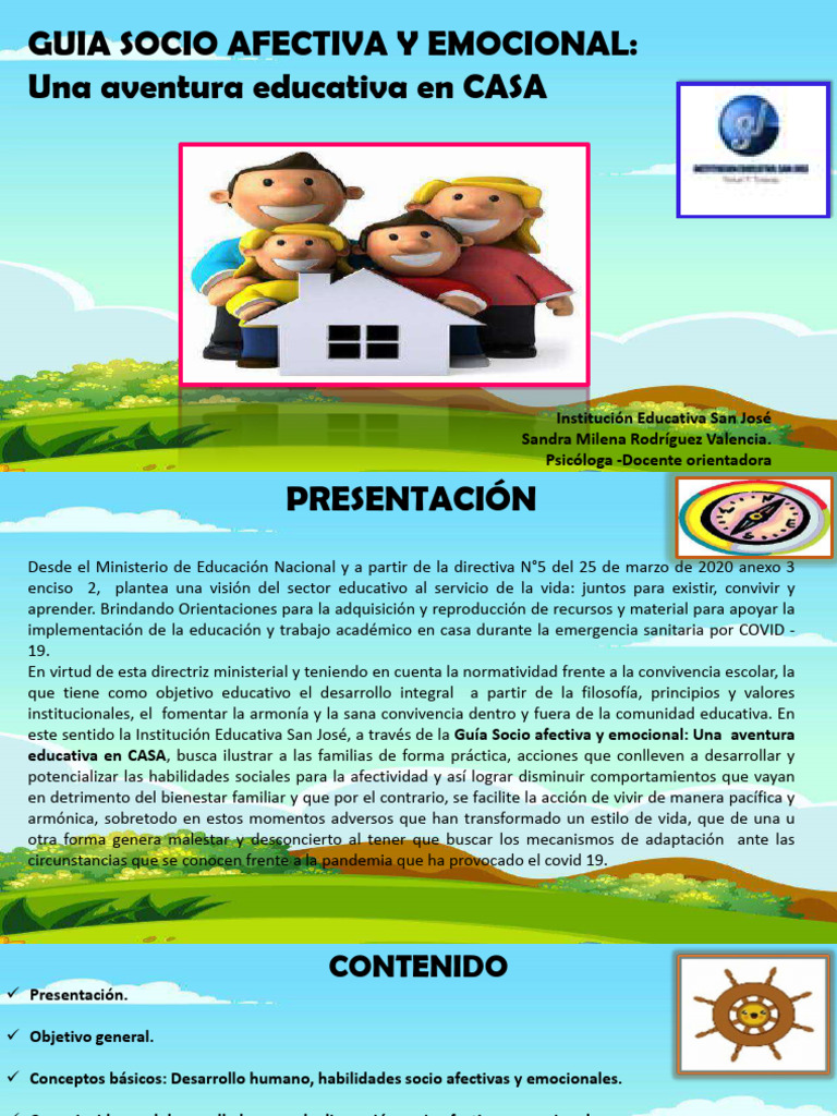 Guia SocioAfectiva y Emocional - Una Aventura Educativa en Casa | PDF ...