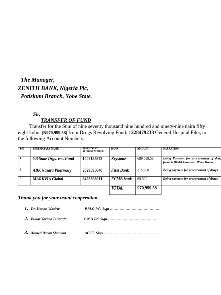 Bank Payment Narration Shamaki | PDF