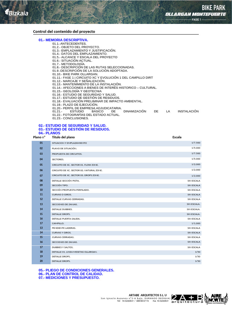 Proyecto Bike Park Ollargan-Montefuerte | PDF | Parques | Ciencias de la Tierra