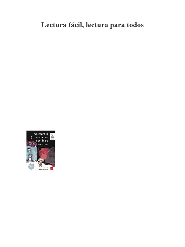 Lectura Facil Lectura para Todos | PDF