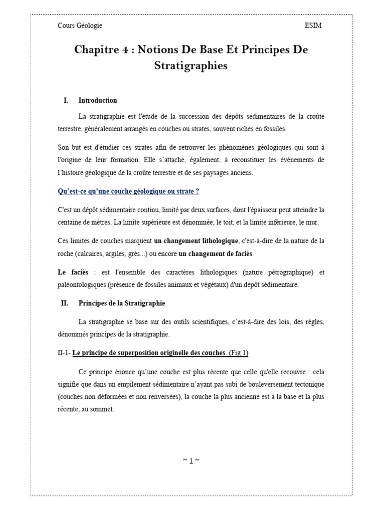 Principes de la Stratigraphie Géologique | PDF | Géologie | Strate