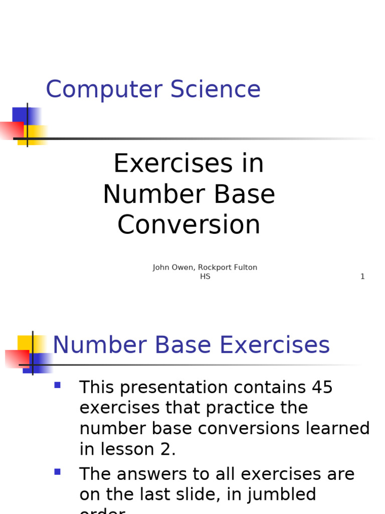Ap08 Cs NumBaseUnit Exercises | PDF | Computing | Computer Science
