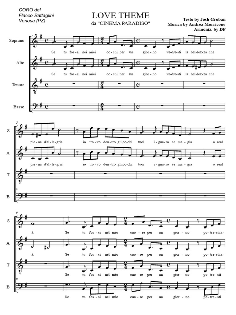Love Theme Morricone | PDF