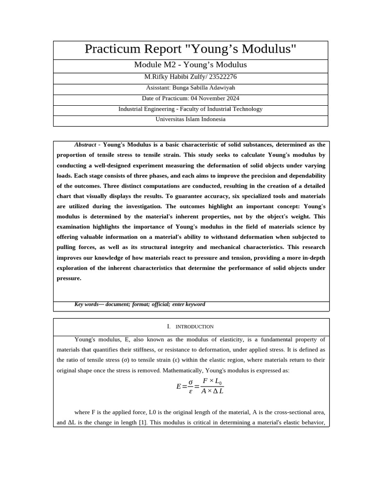 23522276_M2 | PDF | Young's Modulus | Elasticity (Physics)