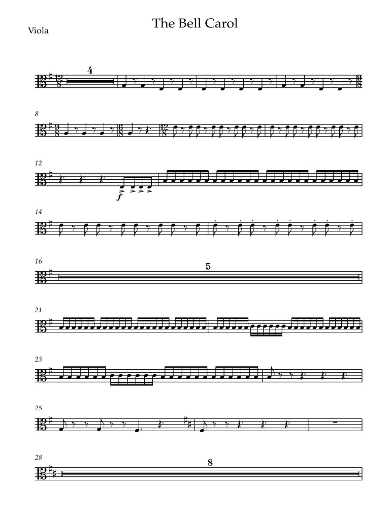 The Bell Carol - 3 - Viola | PDF