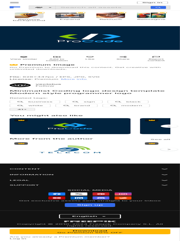 Premium Vector Minimalist Coding Logo Design Te | PDF