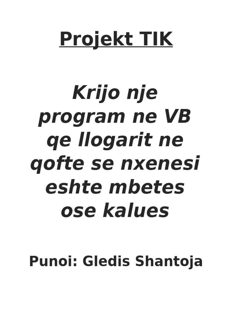 Projekt TIK | PDF