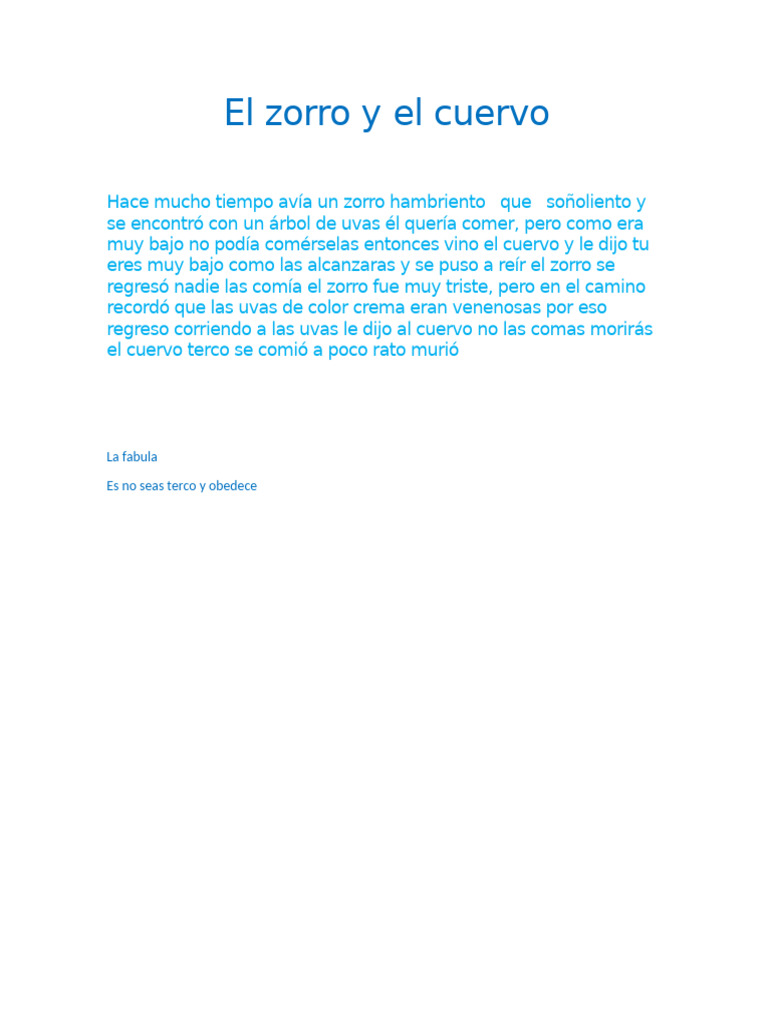 El Zorro y El Cuervo | PDF