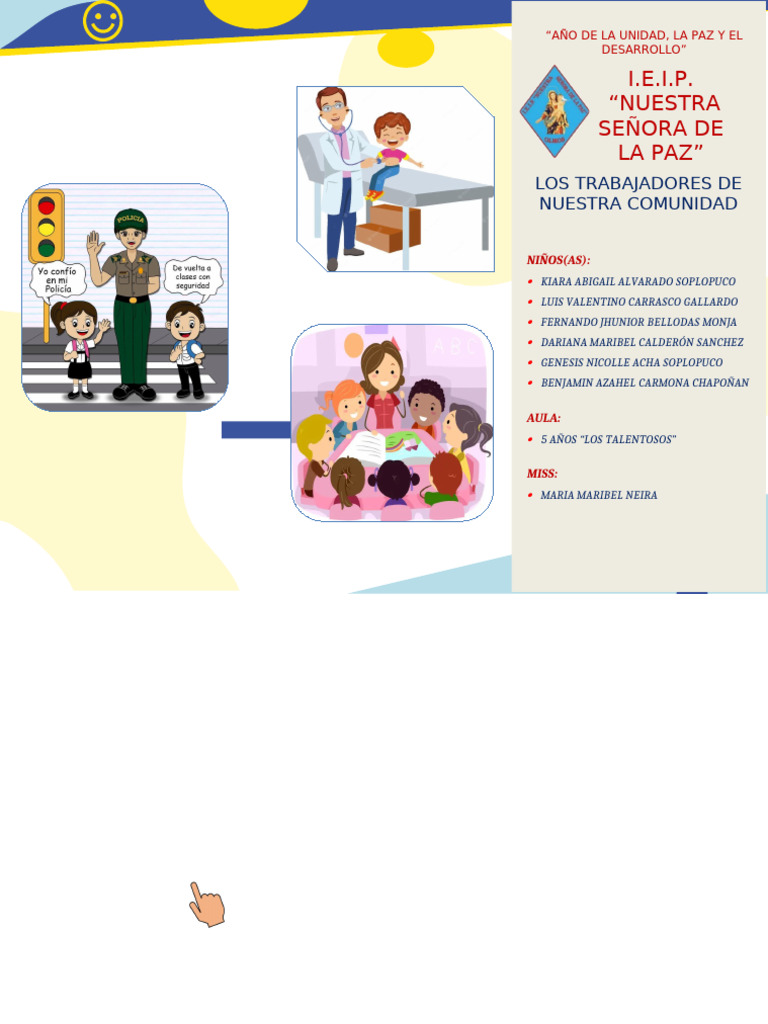 01 Triptico Los Trabajadores de Nuestra Comunidad 1 Al 6 | PDF