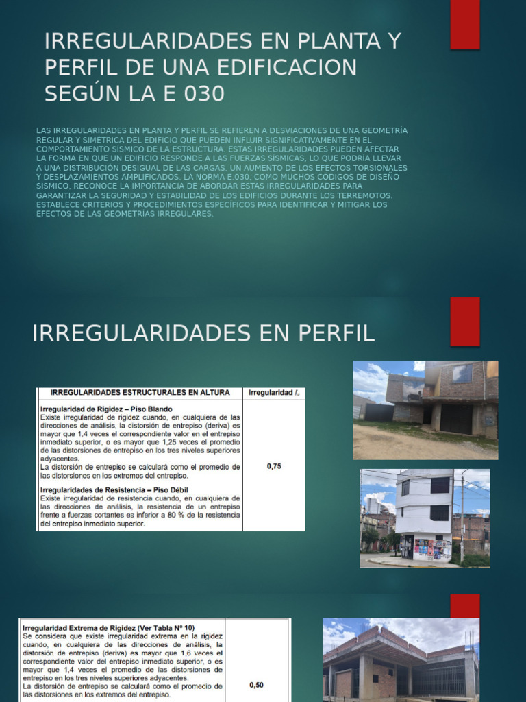 Irregularidades en Planta y Perfil de Una Edificacion | PDF