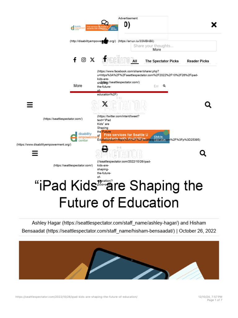 "Ipad Kids" Are Shaping The Future of Education - The Spectator | PDF ...