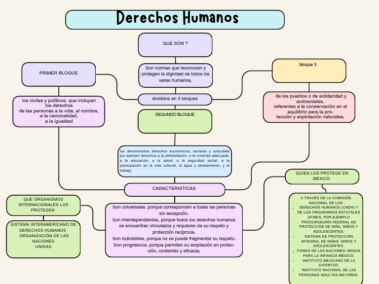 Mapa Conceptual Luis Diego Luna Contreras | PDF | Derechos humanos | México