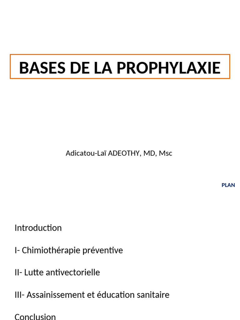 Bases de la prophylaxie sanitaire | PDF | Lutte biologique | Épidémiologie