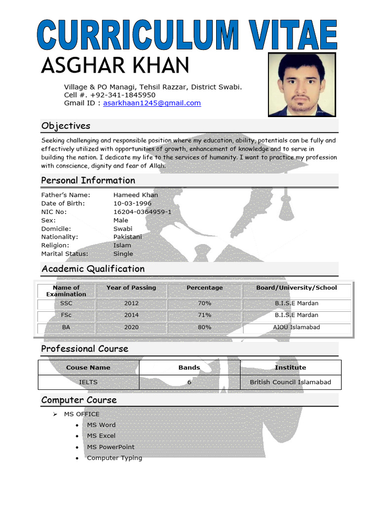 Asghar CV | PDF