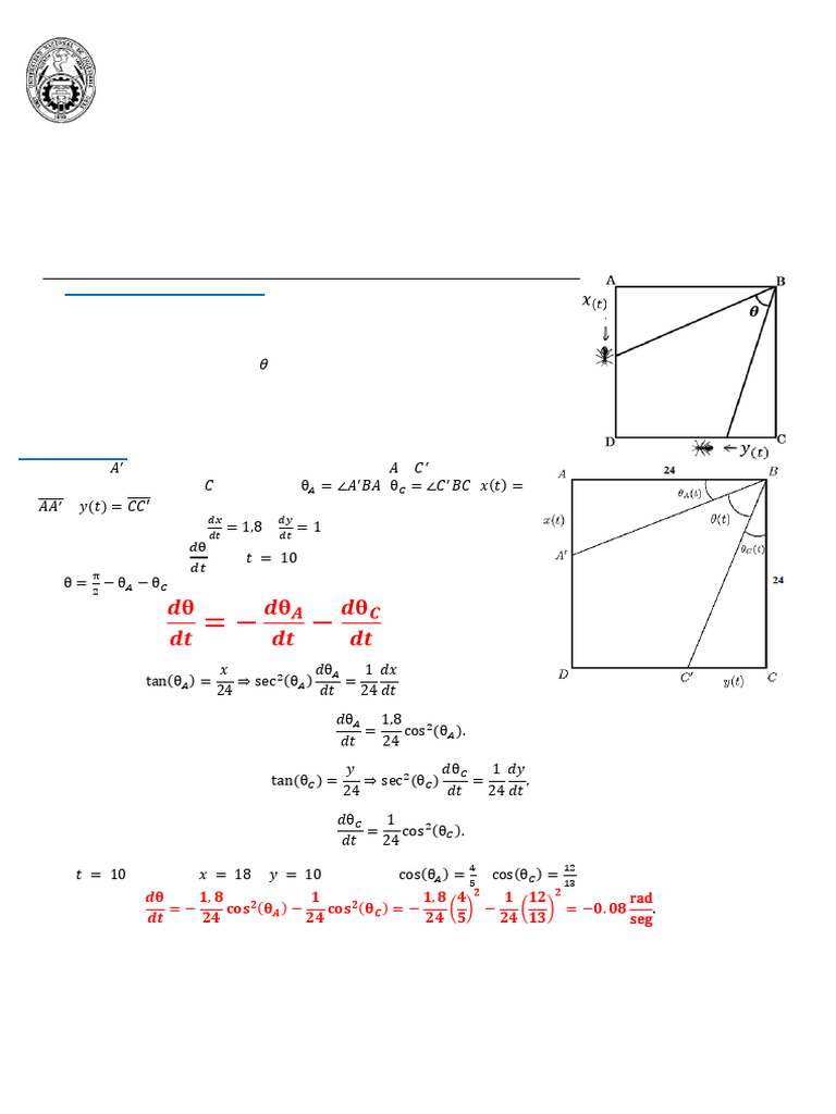 Solución EF BMA01 PREGUNTAS 2024-2 | PDF | Tangente | Línea (geometría)