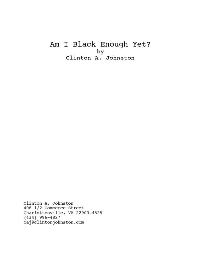Am I Black Enough Yet | PDF
