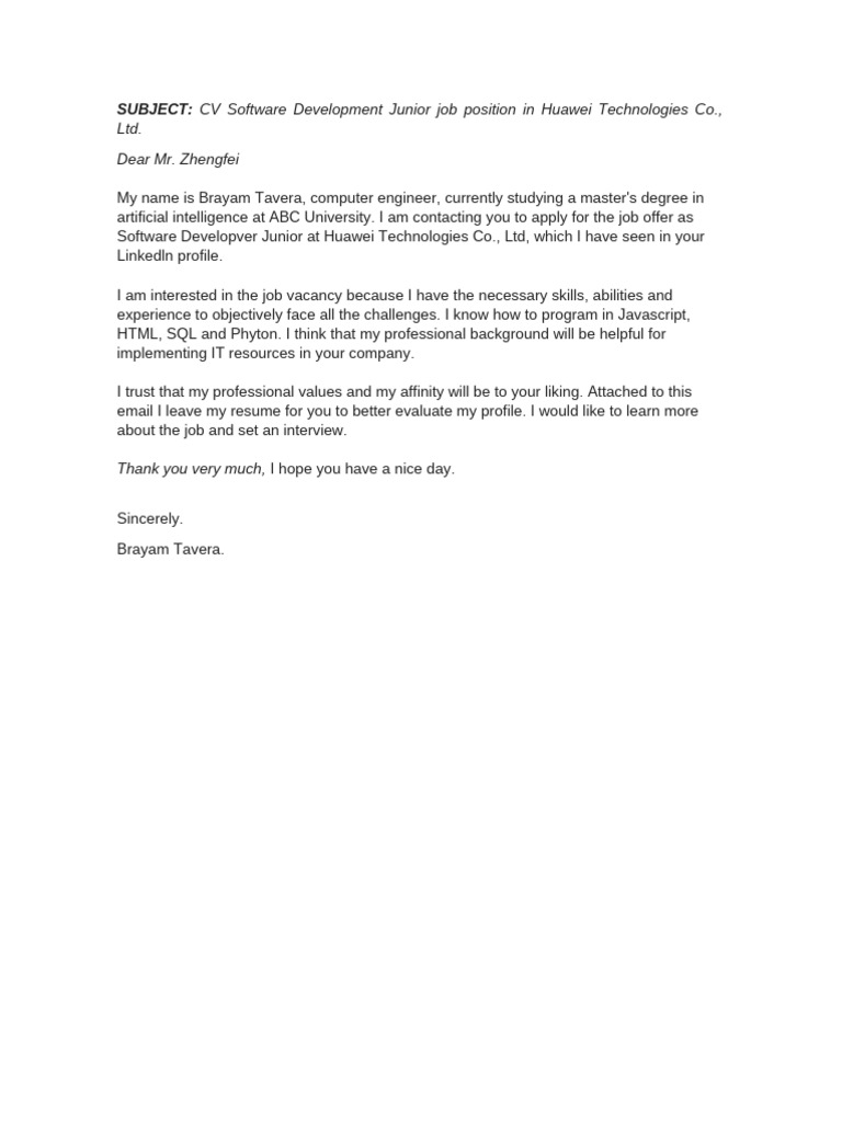 Evidencia Carta para Pedir Trabajo en Inglés. Documento Escrito. GA3 ...