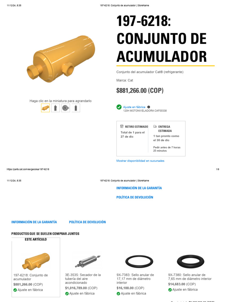 197-6218_ Conjunto de Acumulador _ StoreName | PDF