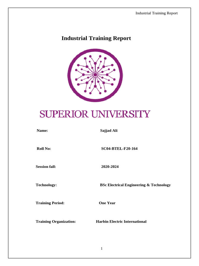 Electric Internship Report | PDF | Electric Motor | Electric Generator
