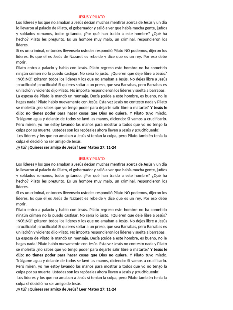 Jesus y Pilato | PDF | Jesús | Poncio Pilato