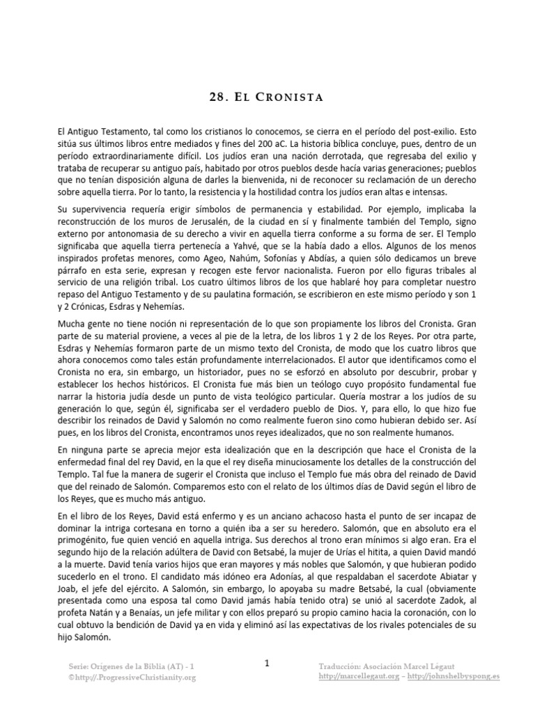 28 - El Cronista | PDF | David | Tora