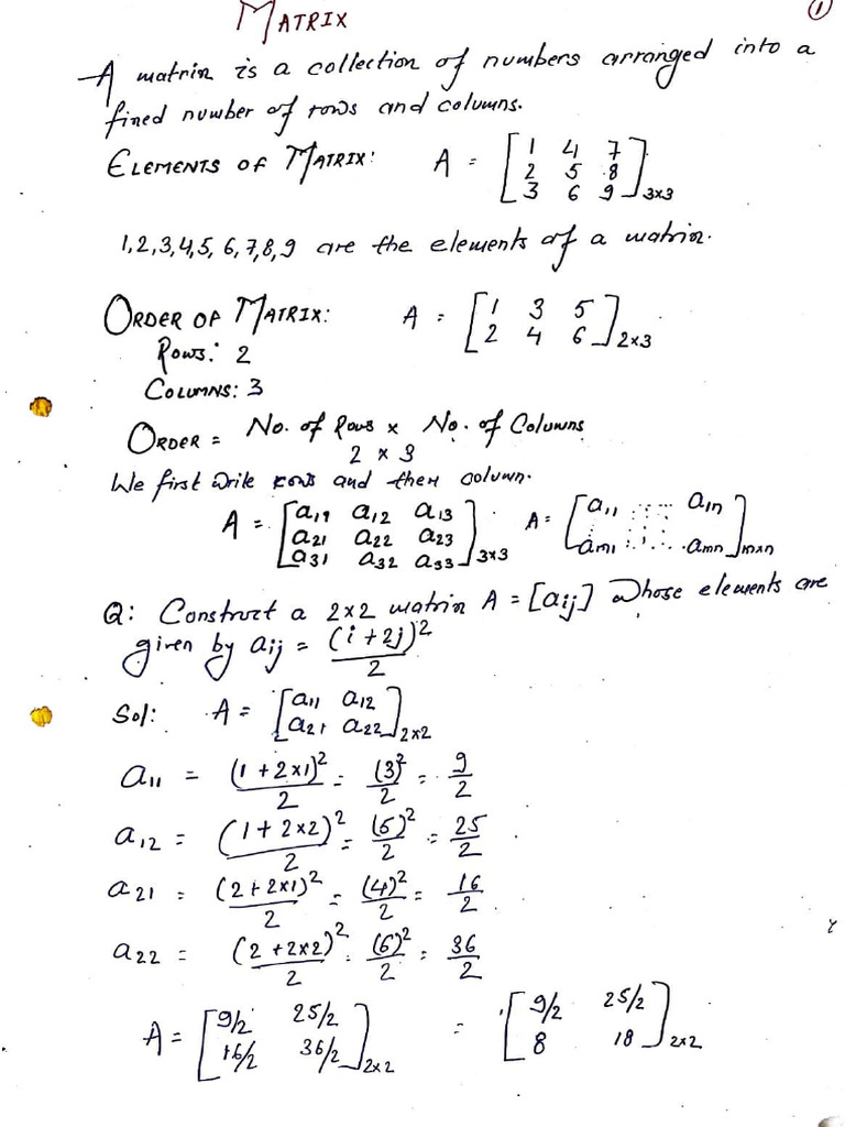 Unit 2 Matrices and Determinants | PDF