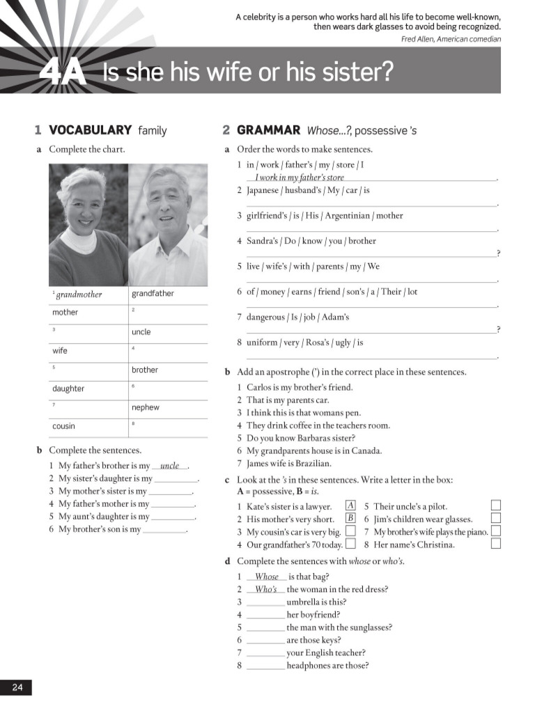 4A Workbook Língua Inglesa II | PDF