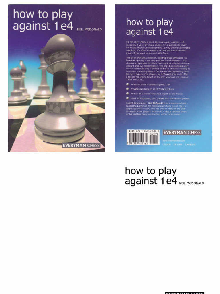 How To Play Against 1 E4 - McDonald | PDF | Chess | Chess Theory