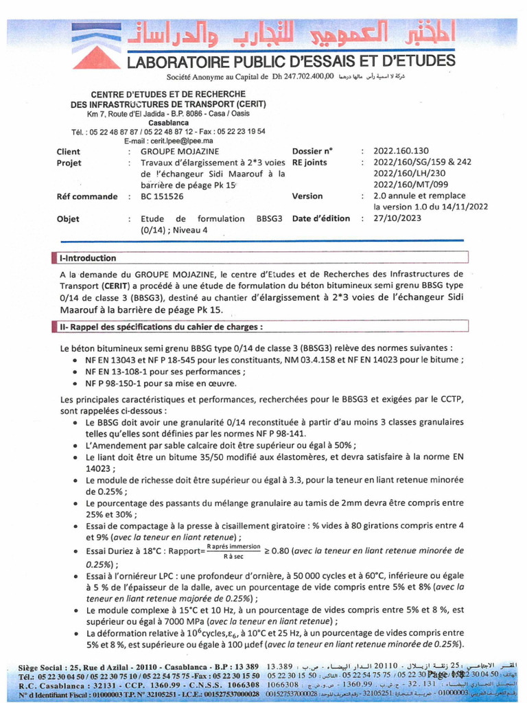 Etude de Formulation Du BBSG 3 | PDF