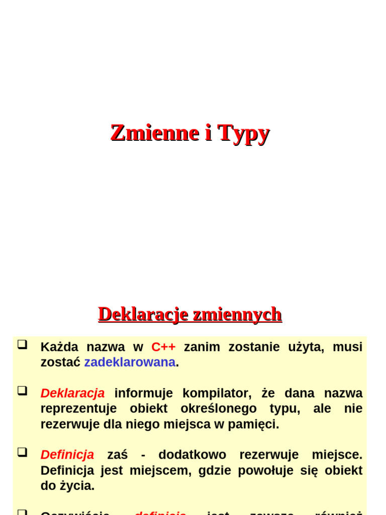Typy Danych CPP | PDF