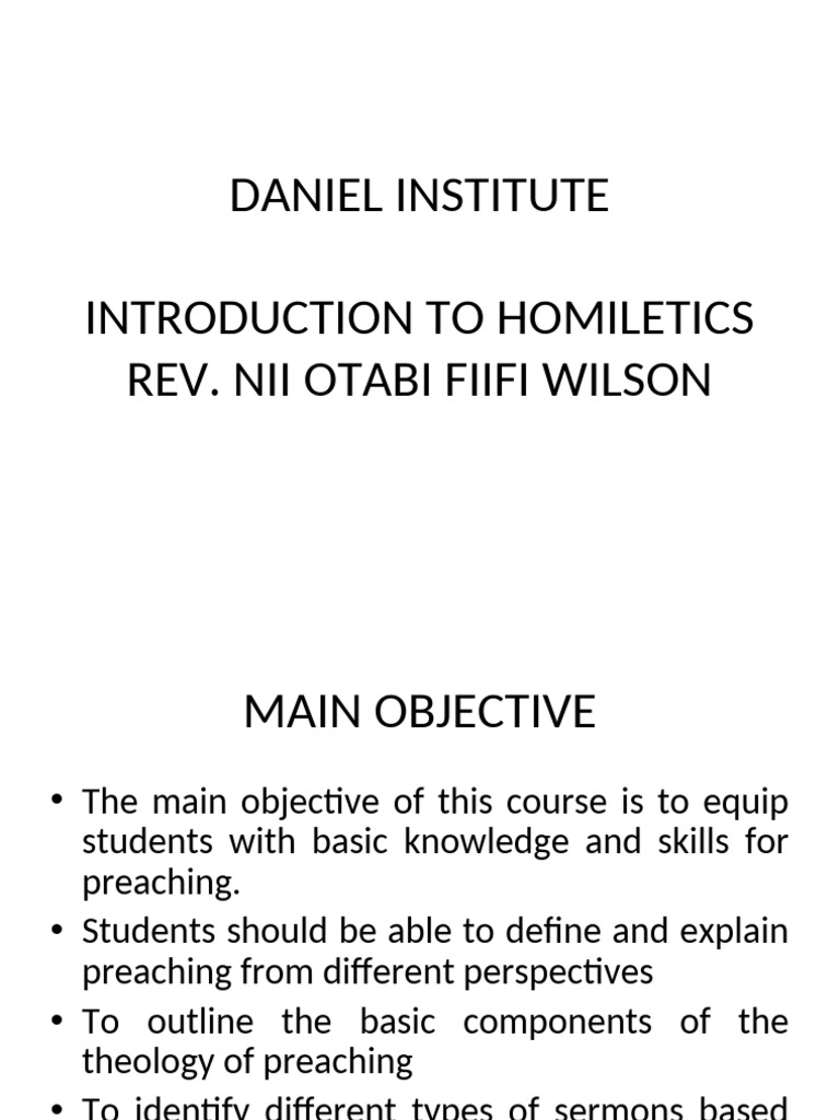 Homiletics | PDF | Sermon | Expository Preaching