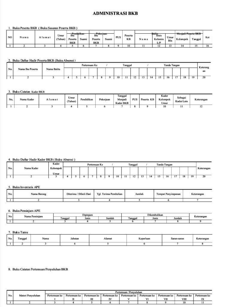 Buku Khusus BKB | PDF