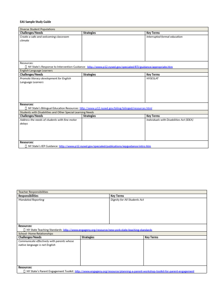 Study Guide Template 03 | PDF