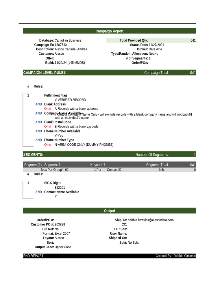 Canadian CountReports - 1887740 - 9761 | PDF | Computer Data | Data Management