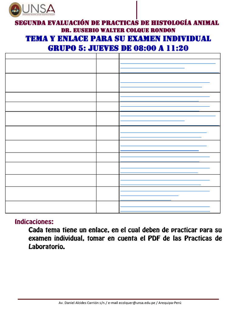 Enlaces Para El Examen Individual de Practicas de Histología Animal 2024 | PDF | Fisiología ...