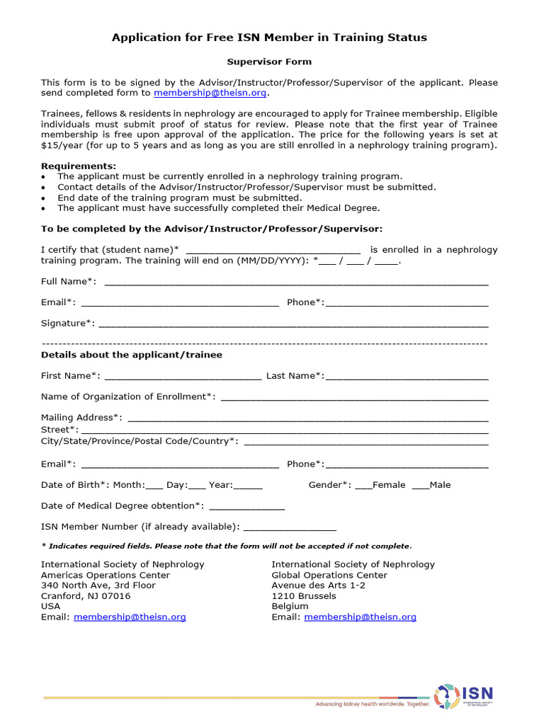 ISN Trainee Application Form - 2022 | PDF | Public Services | Written ...