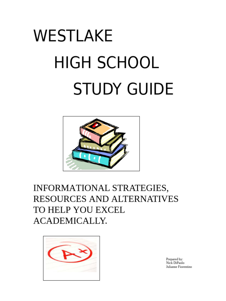 Westlake High School Study Guide | PDF | Learning Styles | Learning