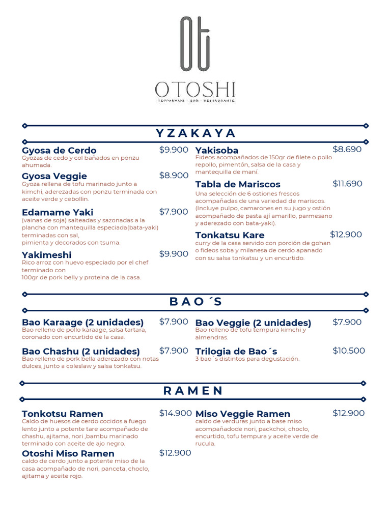 Menú Japonés: Gyozas, Ramen y Coctelería | PDF | Ramen | Ginebra
